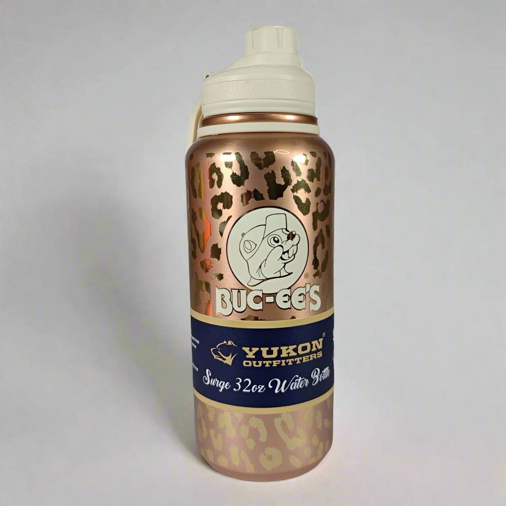Buc-ee's/Yukon Gold Leopard 32oz Water Bottle – Texas Snax