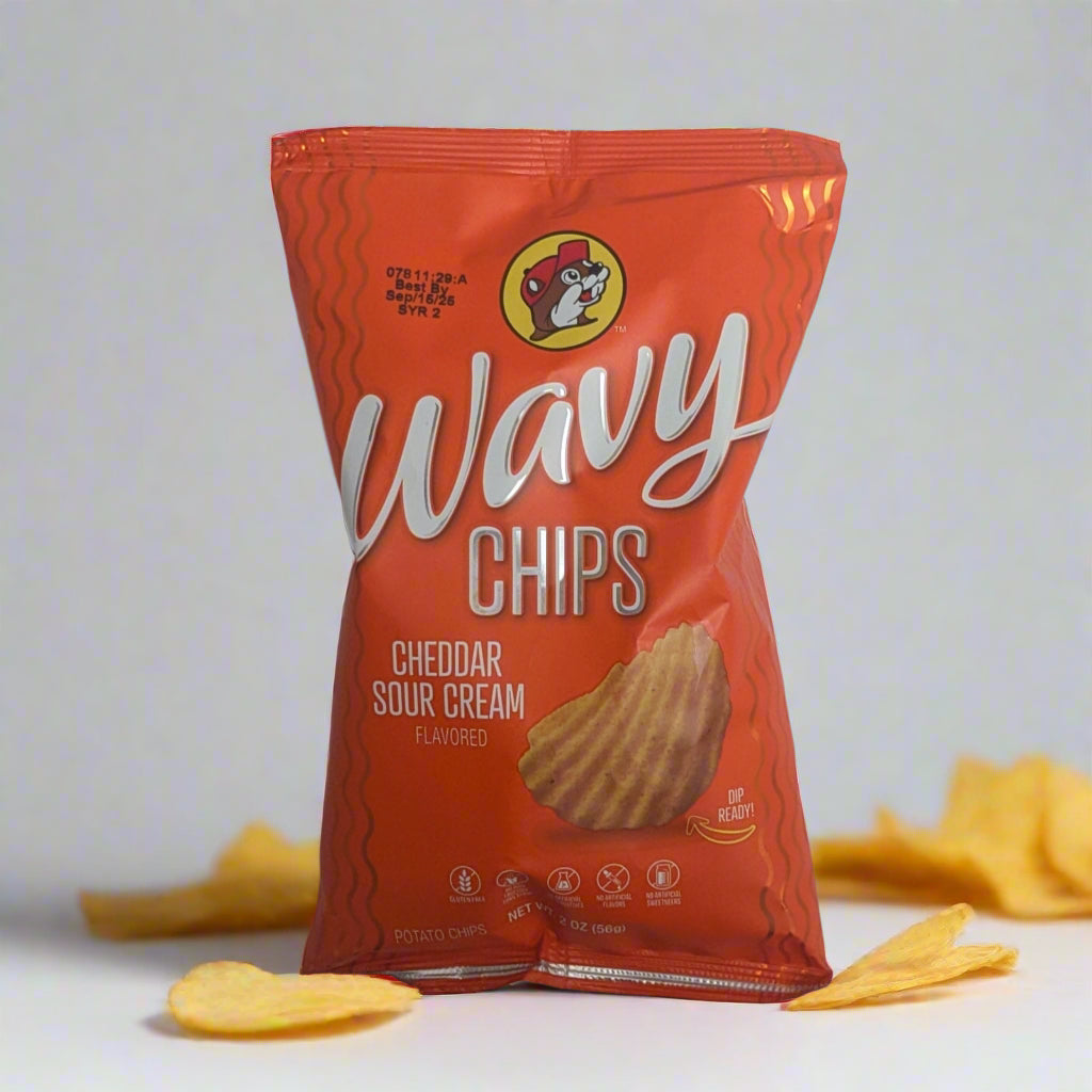 Buc-ee's Cheddar Sour Cream Wavy Chips | Available Here — Texas Snax