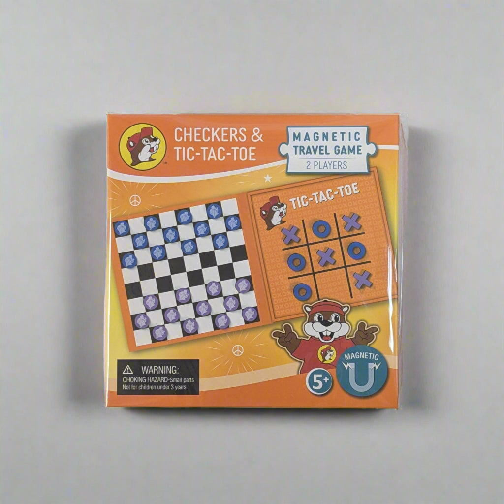 Buc-ee's Magnetic Travel Game Checkers & Tic-Tac-Toe | Available Here ...