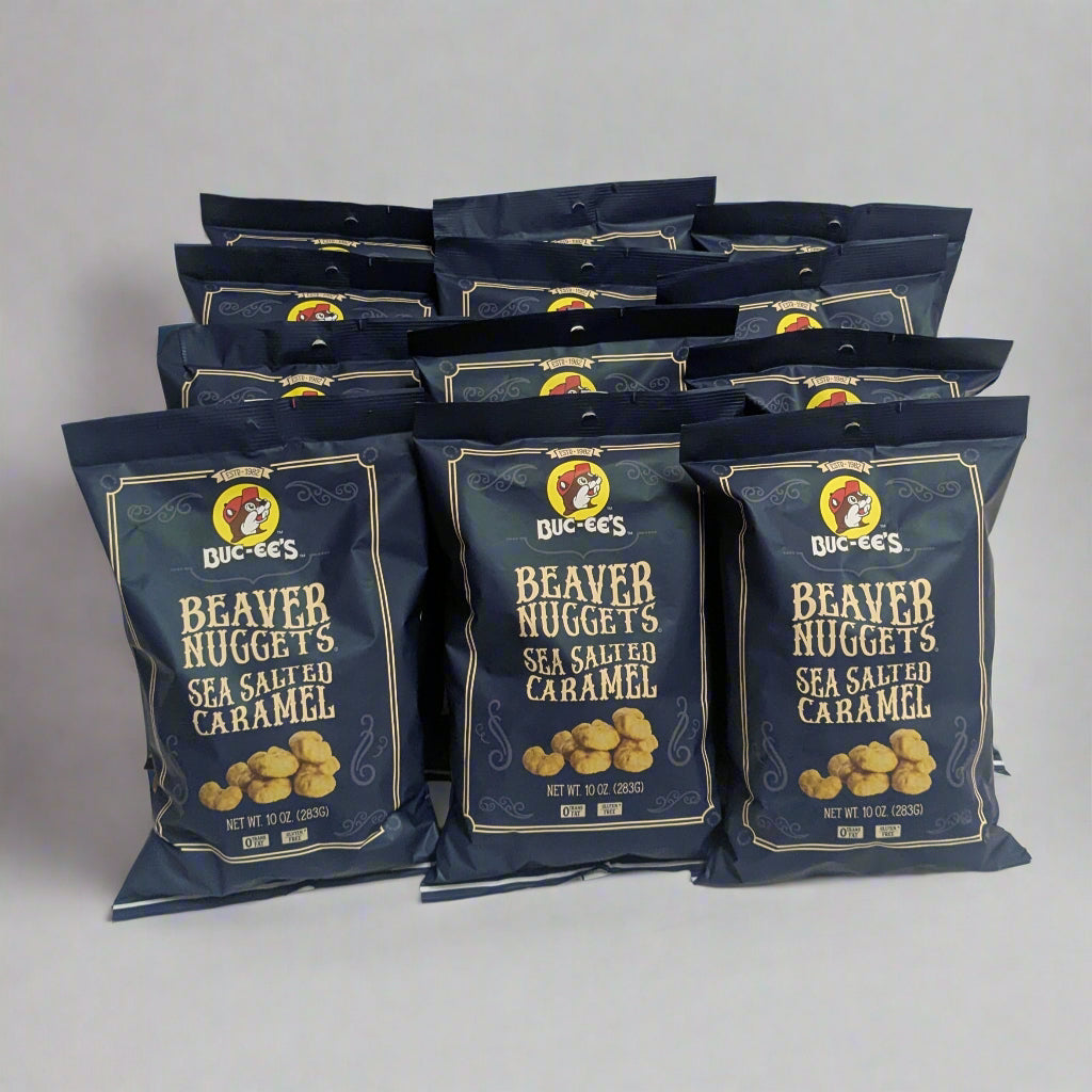 Sea Salted Caramel 10oz Beaver Nuggets Case (12ct case) — Texas Snax