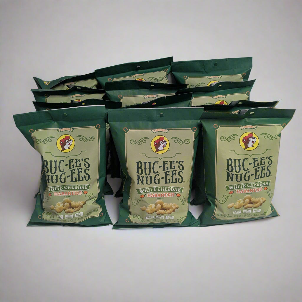 White Cheddar Habanero 5oz Nug-ees Case (12ct case) — Texas Snax