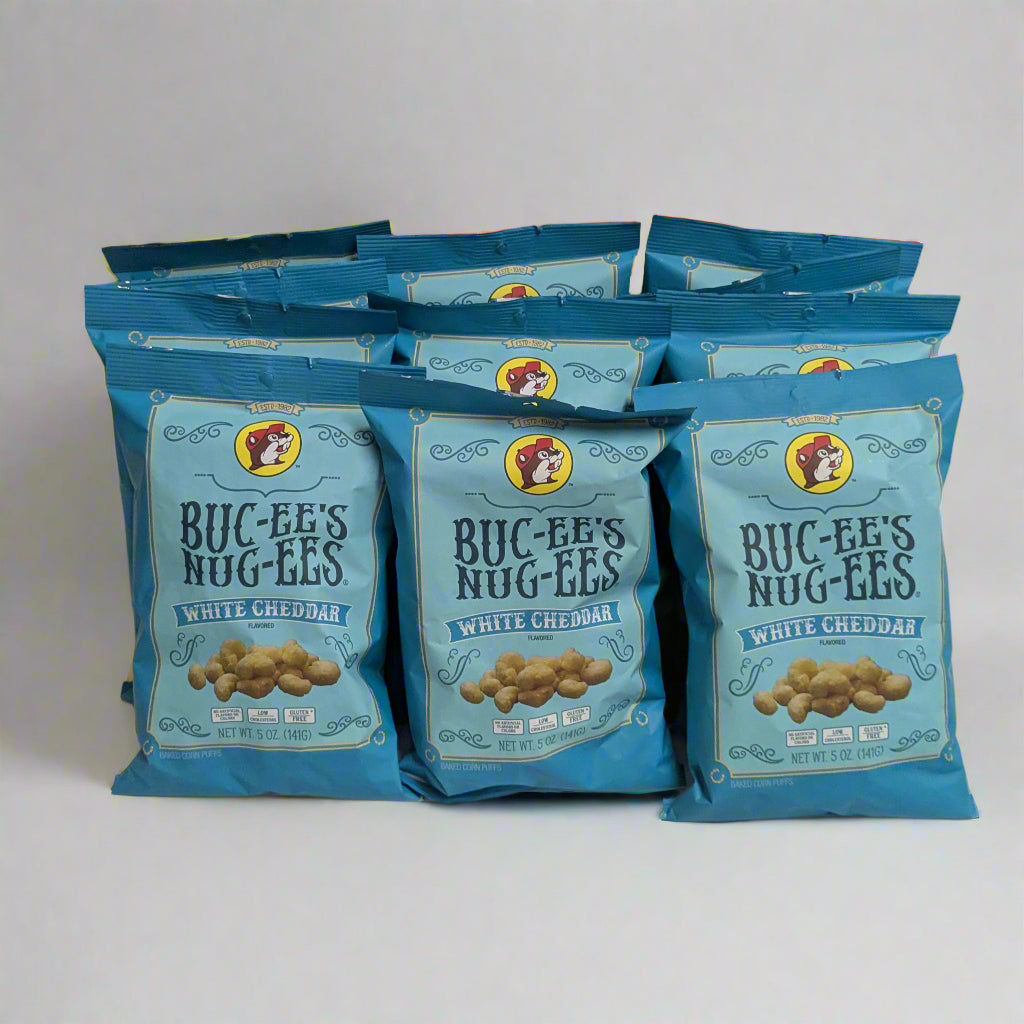 White Cheddar 5 oz Nug-ees Case (12ct case) — Texas Snax
