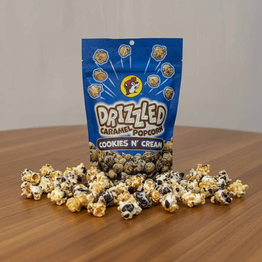 Buc-ee's Drizzled Caramel Popcorn | Available Here — Texas Snax