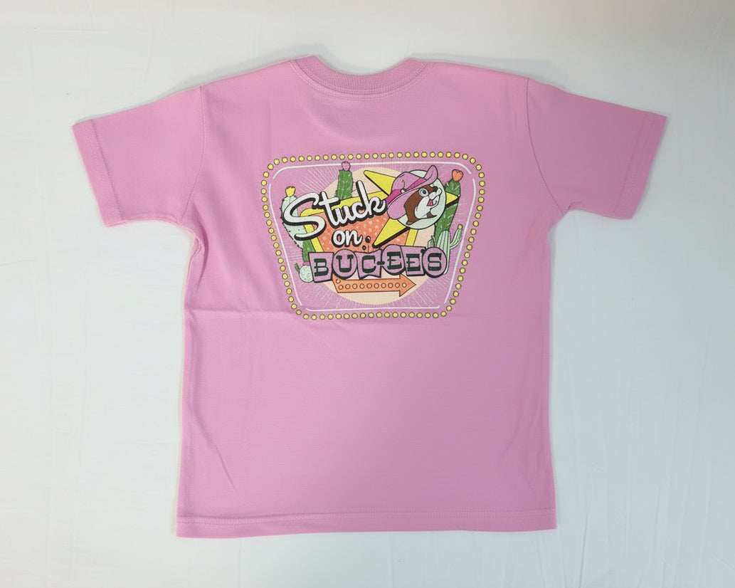 Buc-ee's "Stuck on Buc-ee's" Pink Shirt — Texas Snax