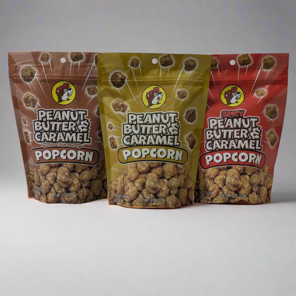 Buc Ees Peanut Butter And Caramel Popcorn Three Varieties Available