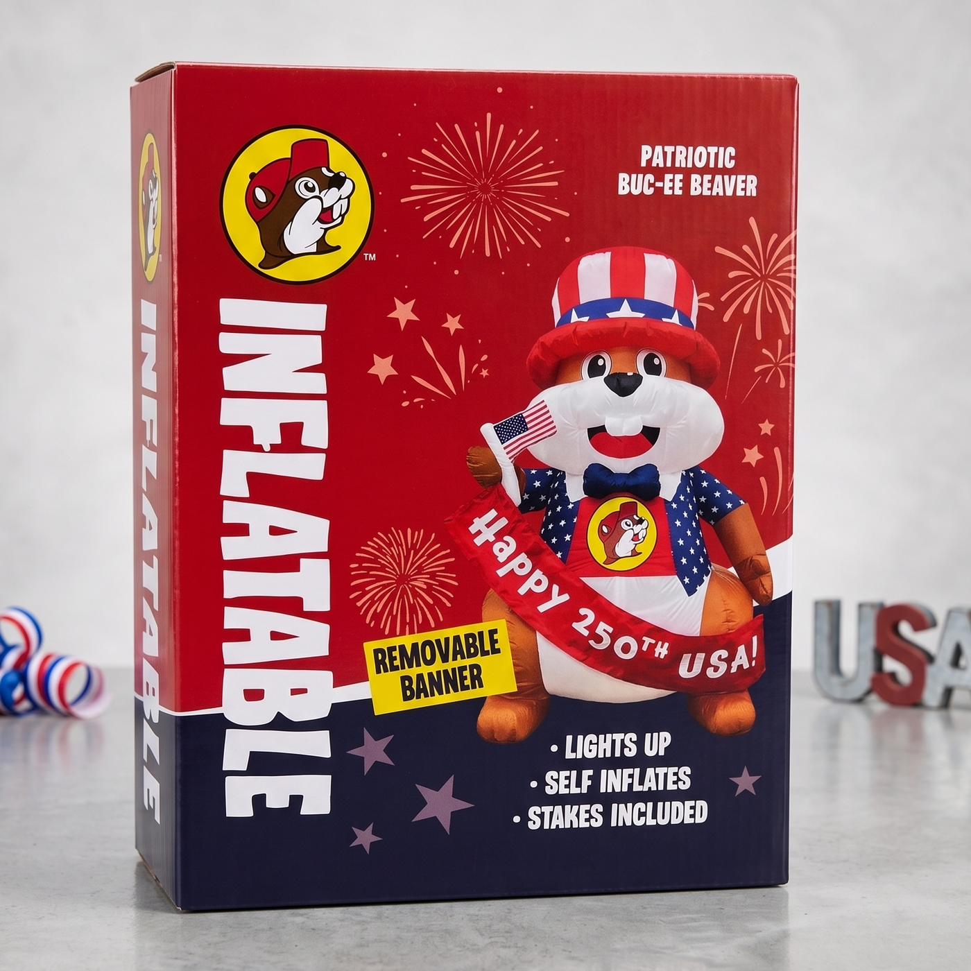 Buc-ee's 4th of July Yard Inflatable | Uncle Sam Happy 250th USA ...