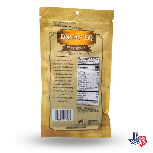 Authentic Buc-ee's Korean BBQ Beef Jerky | Available Here – Texas Snax